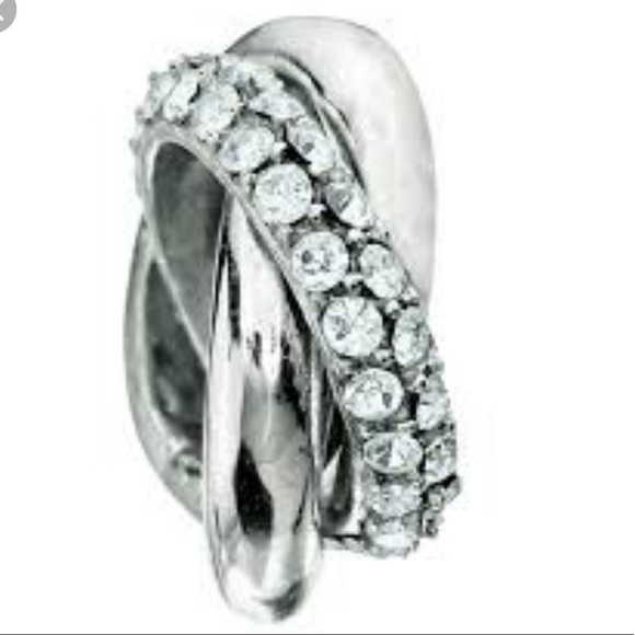 Chamilia | Jewelry | Chamilia Silver 3 Rings Past Present Future Charm ...